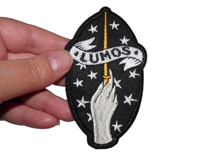 Lumos Magic Wand Patch Reinforcement Embroidered Iron-on Patch - Etsy