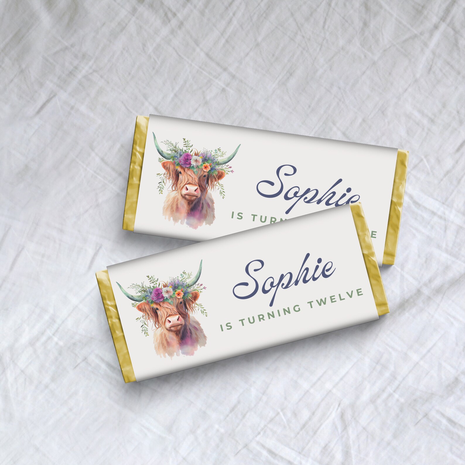 Highland Cow Chocolate Bar Wrapper | INSTANT DOWNLOAD | Aldi Chocolate ...
