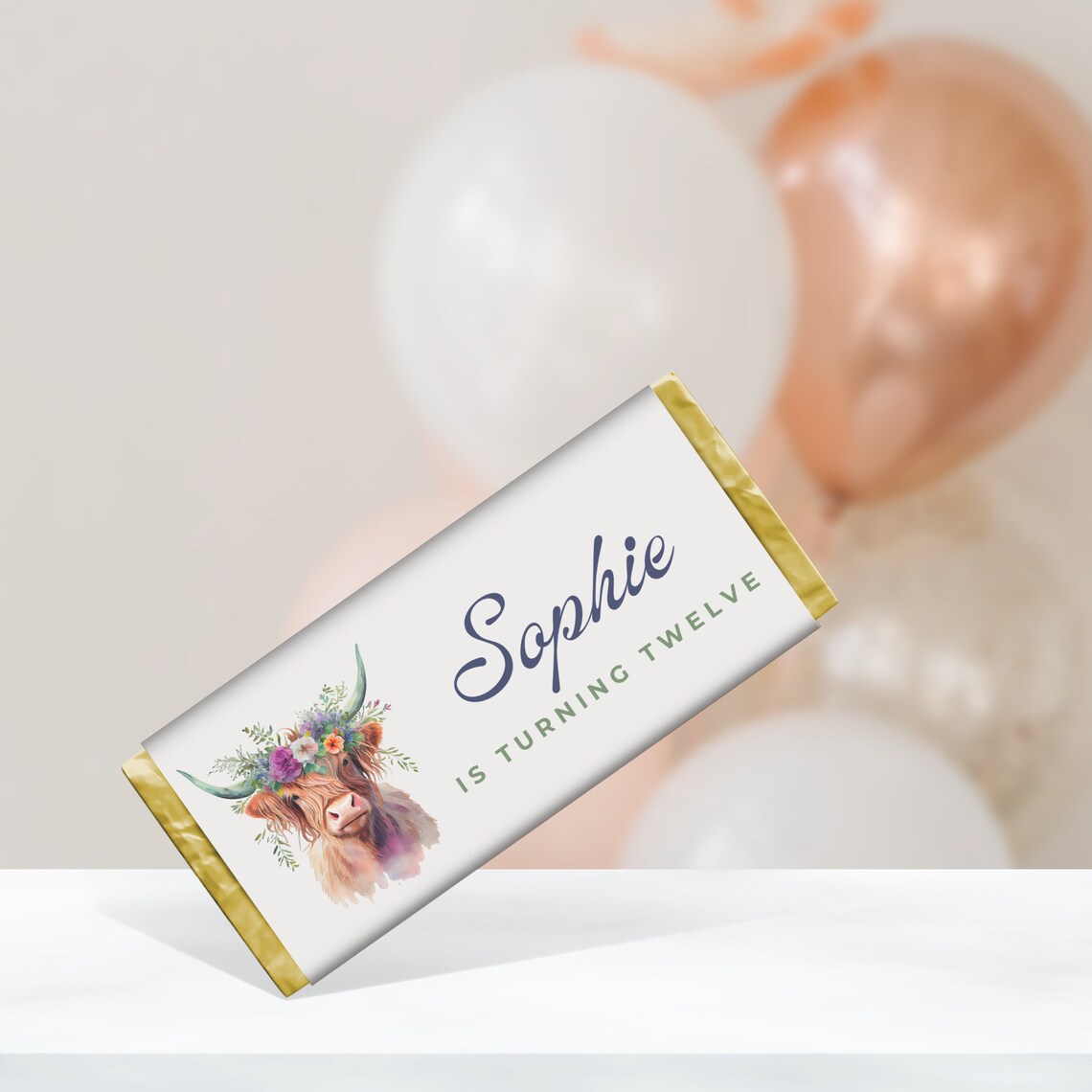 Highland Cow Chocolate Bar Wrapper | INSTANT DOWNLOAD | Aldi Chocolate ...