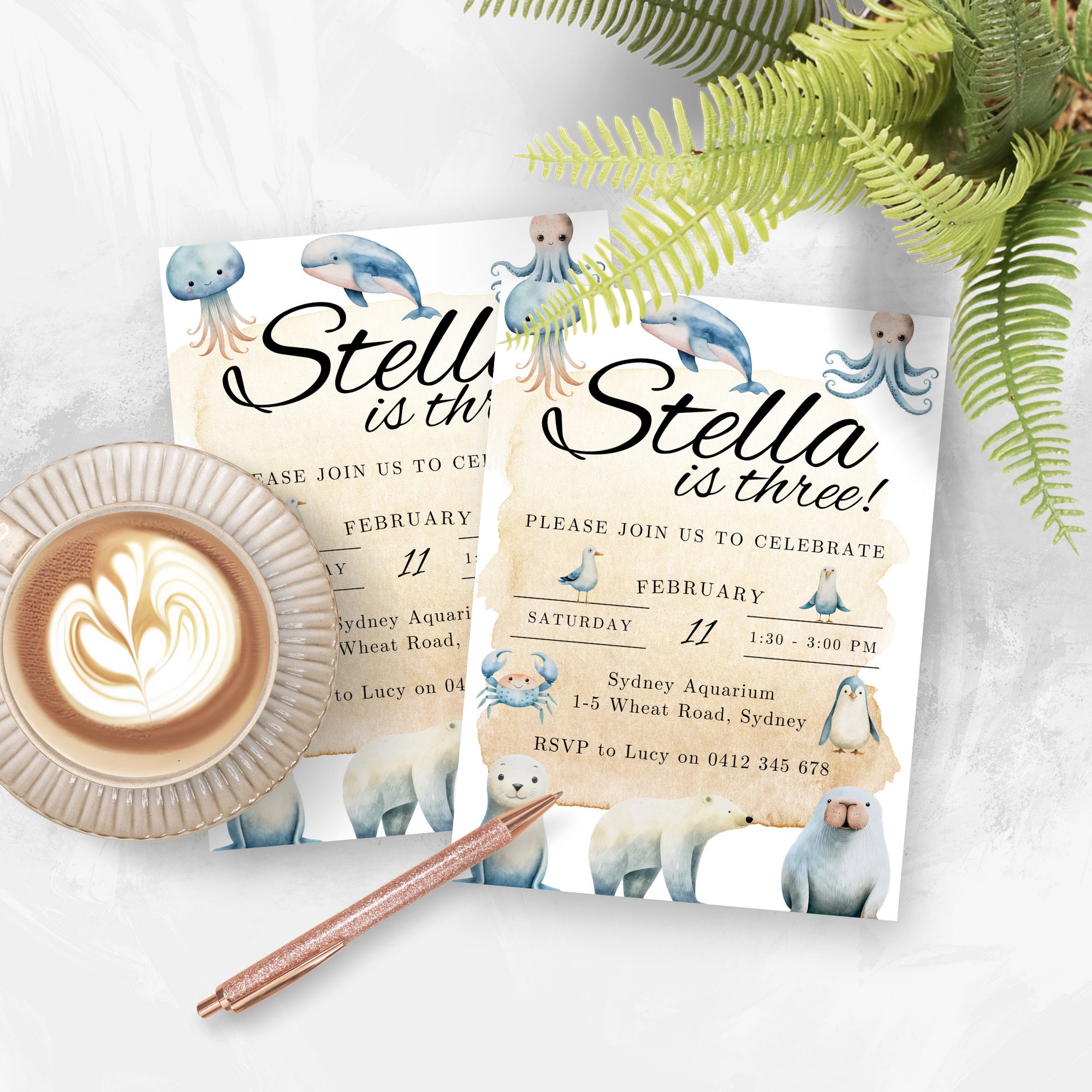 Arctic Animals Birthday Invitation | Winter Wonderland Invitation ...