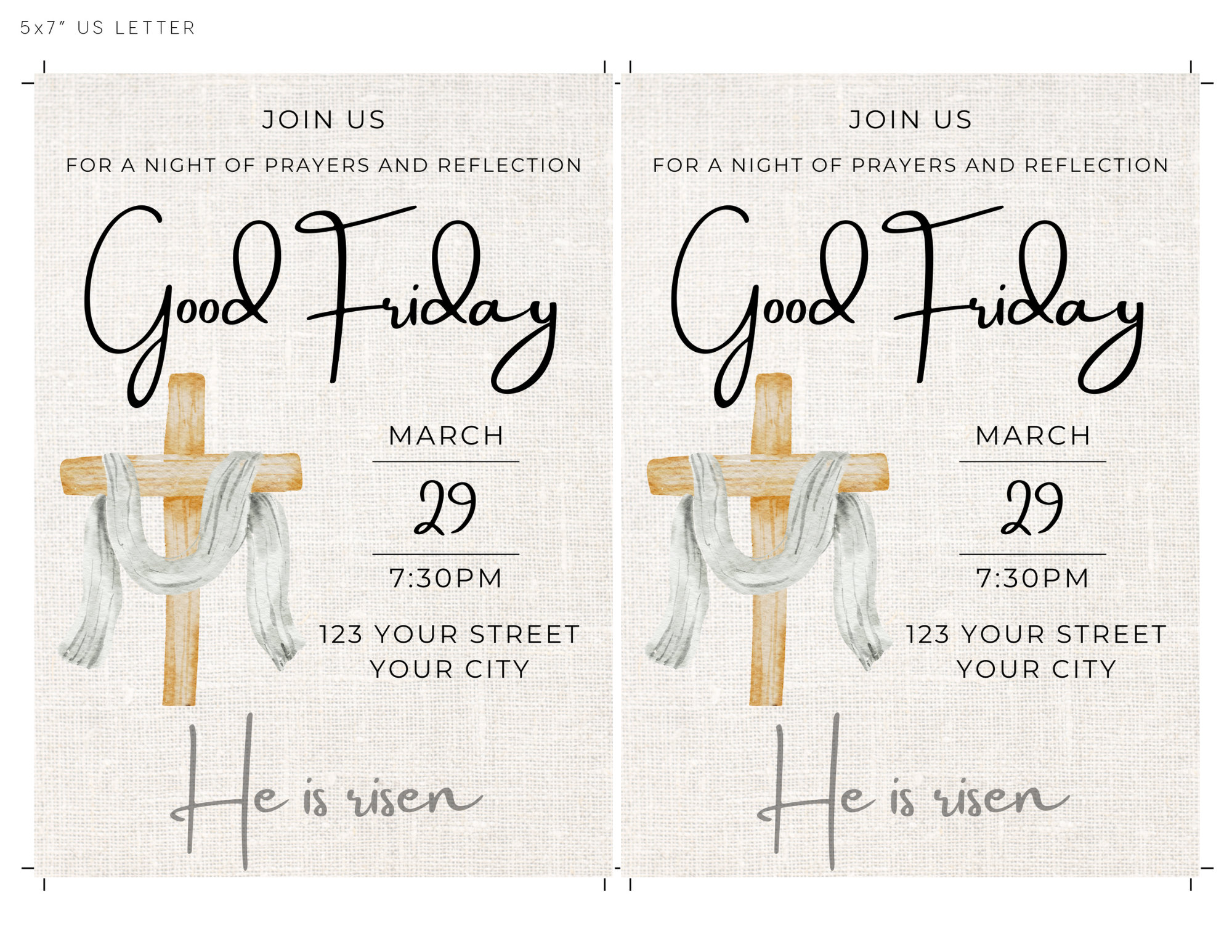 Good Friday Invitation | Prayers Invitation | Reflection Invitation ...