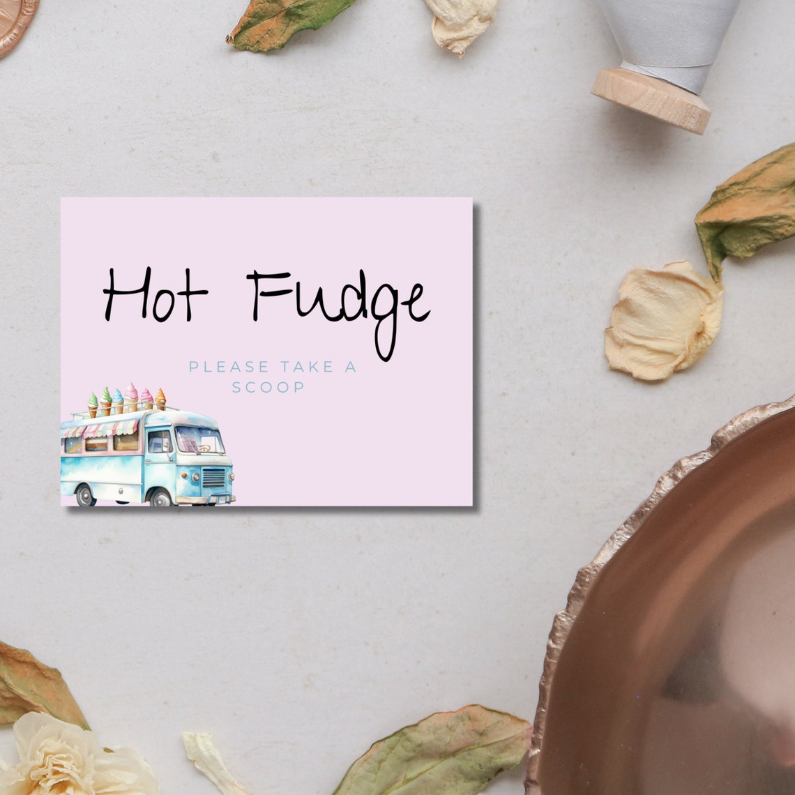 Ice Cream Party Buffet Cards - INSTANT DOWNLOAD- Editable Buffet Card ...