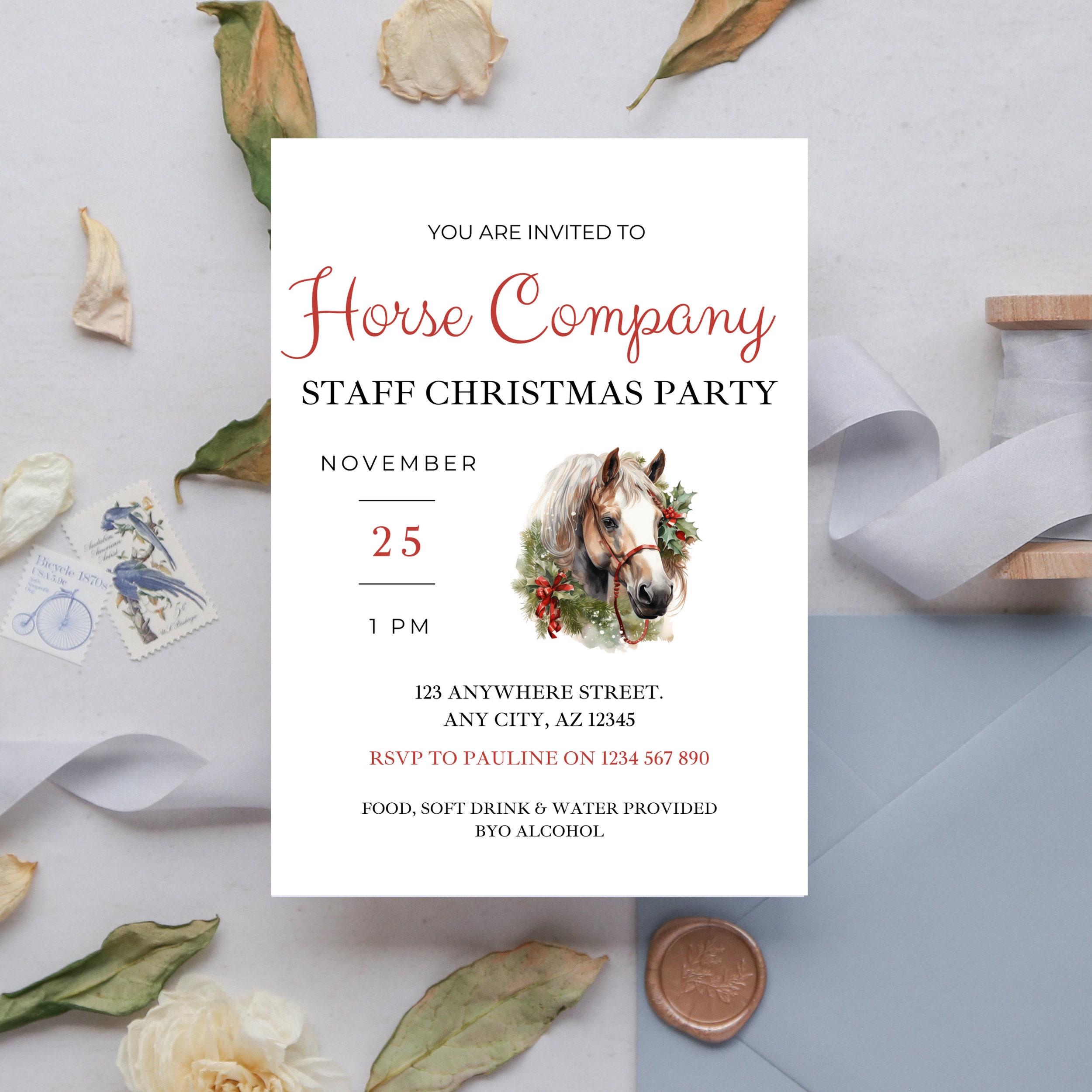Staff Christmas Party Invitation, Company Christmas Party Invitation ...
