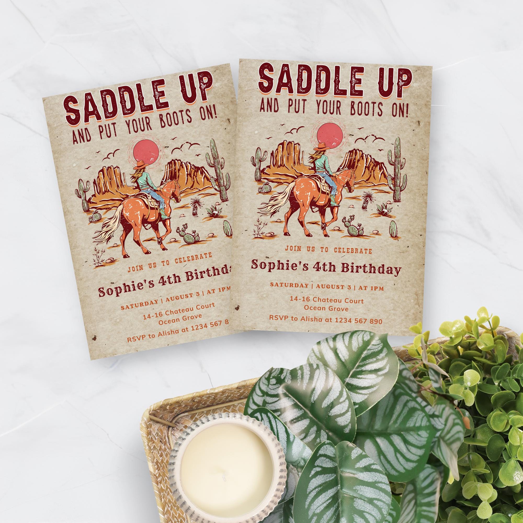 Western Themed Birthday Invitation | Western Invitation | Cowgirl ...