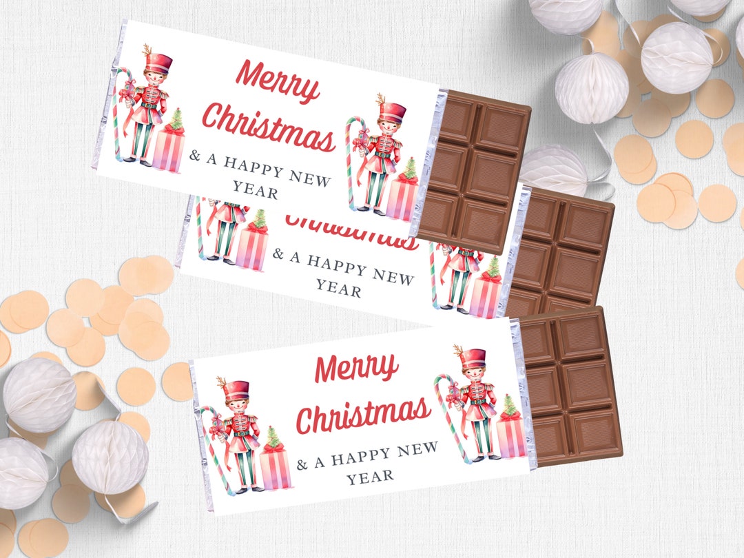 Christmas Chocolate Bar Wrapper Instant Download, Editable, Printable ...