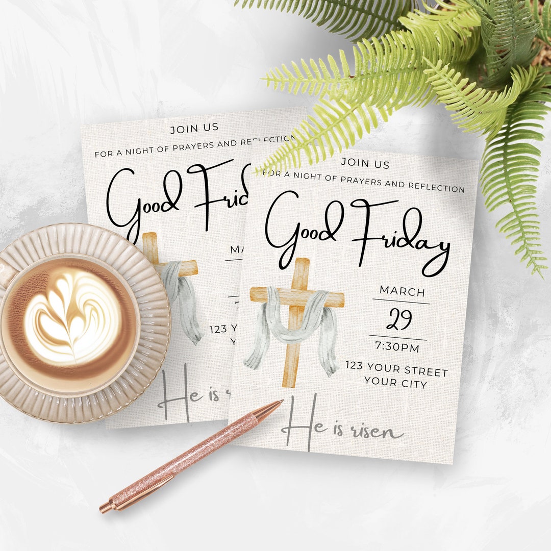 Good Friday Invitation | Prayers Invitation | Reflection Invitation ...