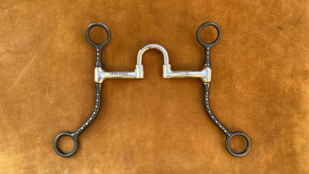 NY Tack Western Silver Dotted Short Shank Correction Port Horse Curb ...