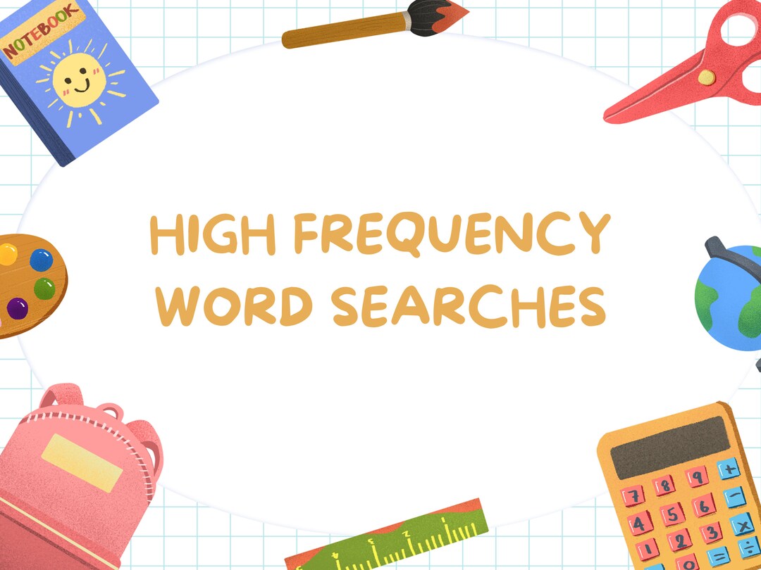 10 High Frequency Word Word Searches - Etsy