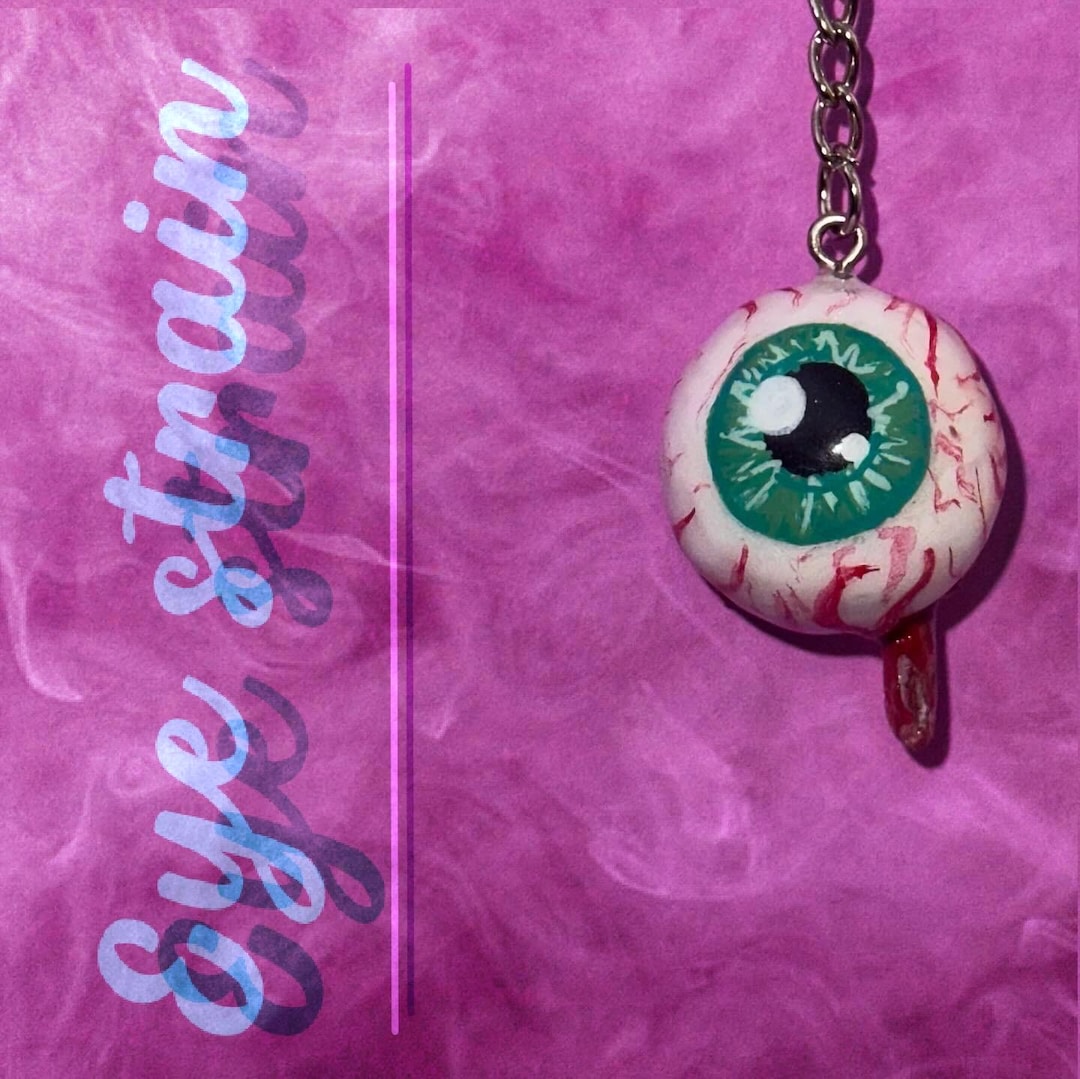 Custom Eyeball Handsculpted Polymer Keychain Gore Goth Accessory ...
