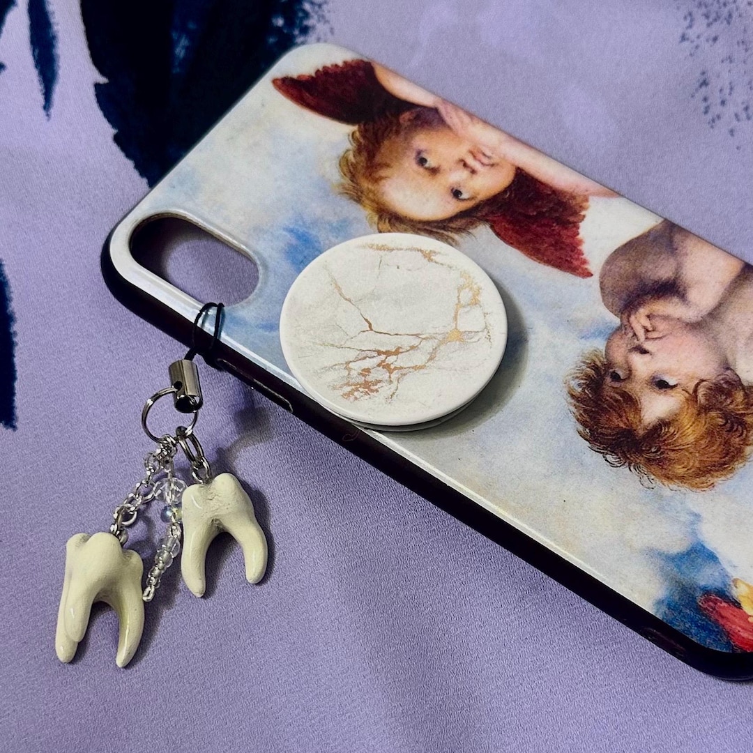 Dangly Teeth Phone Charm - Creepy Cute Accessory, Alternative Phone ...