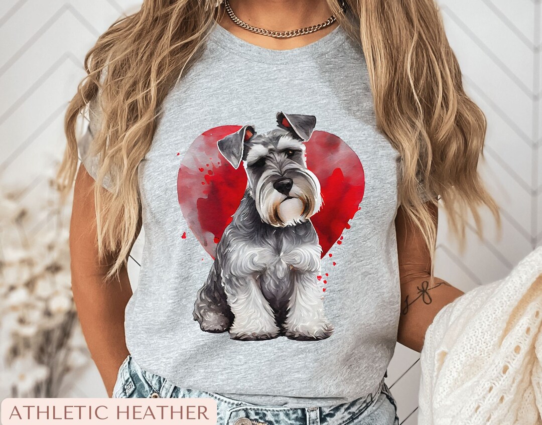 Schnauzer T Shirt, Mini Schnauzer Shirt, Puppy Valentines Shirt ...