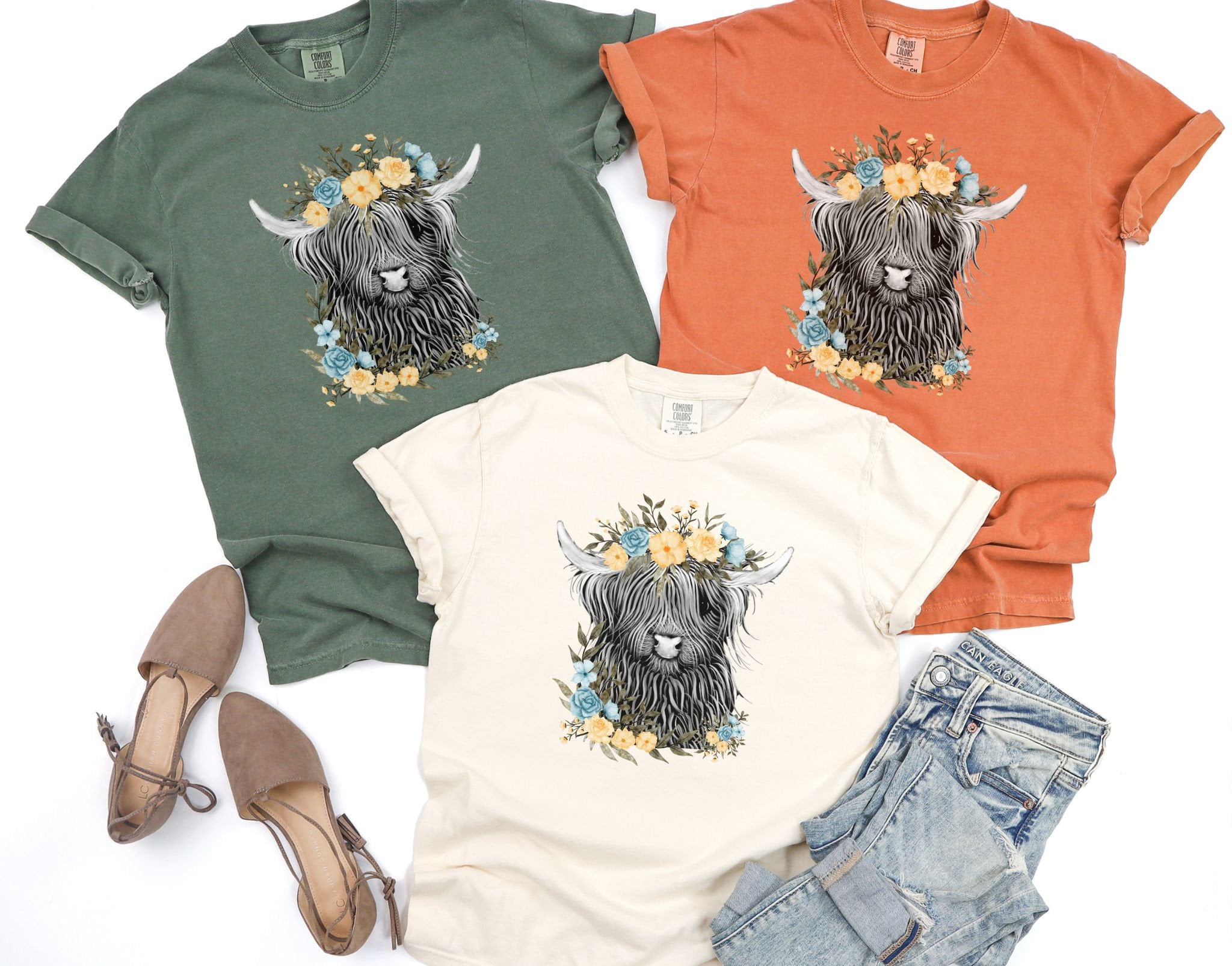 Highland Cows Shirt, Cute Cow Shirt, Heifer Shirt, Western Shirt, Cowgirl Shirt, Cow Gifts for ...