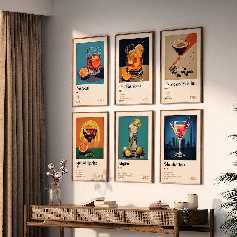 Cocktail Print - Etsy