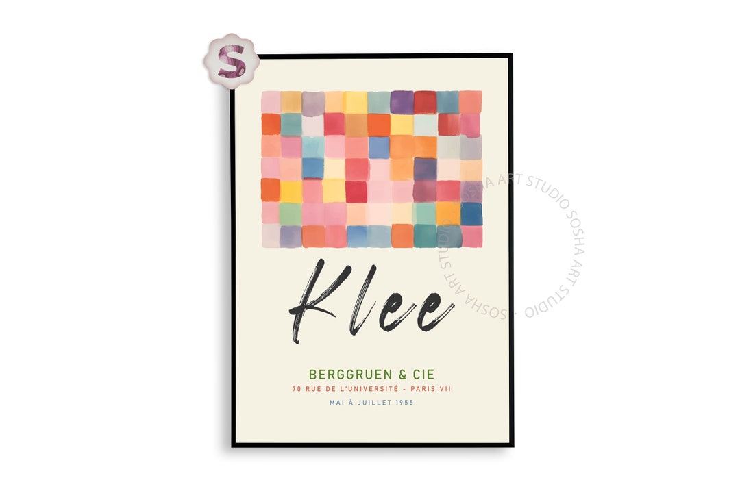 Paul Klee Exhibition Poster, Printable Wall Art, Vintage Poster, Cubism ...