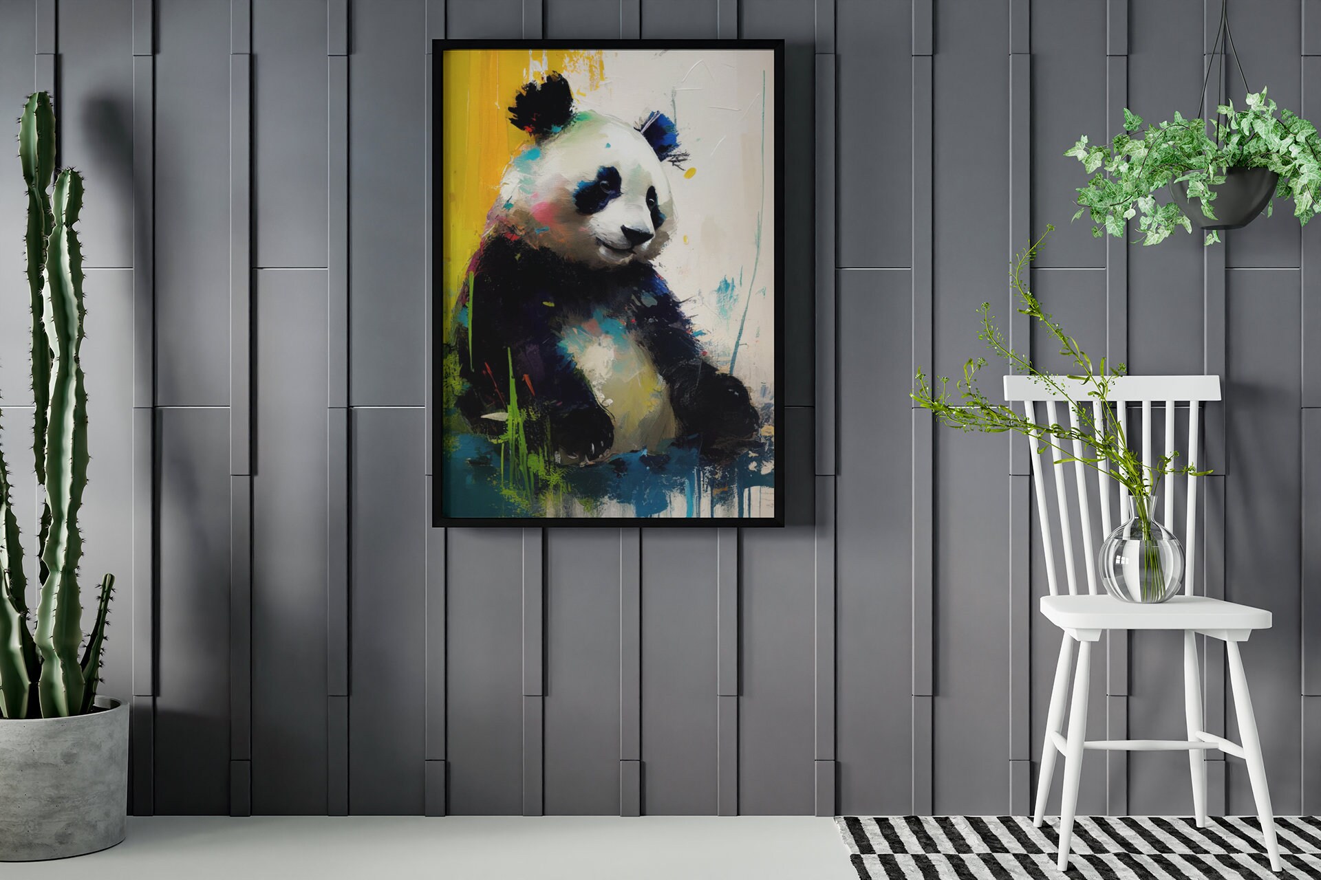 Panda Poster Cute Panda Print for Trendy Nursery Wall Decor - Etsy