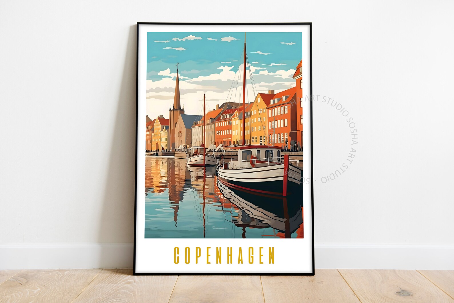 Copenhagen Travel Poster, Maximalist Wall Art, Aesthetic Poster ...