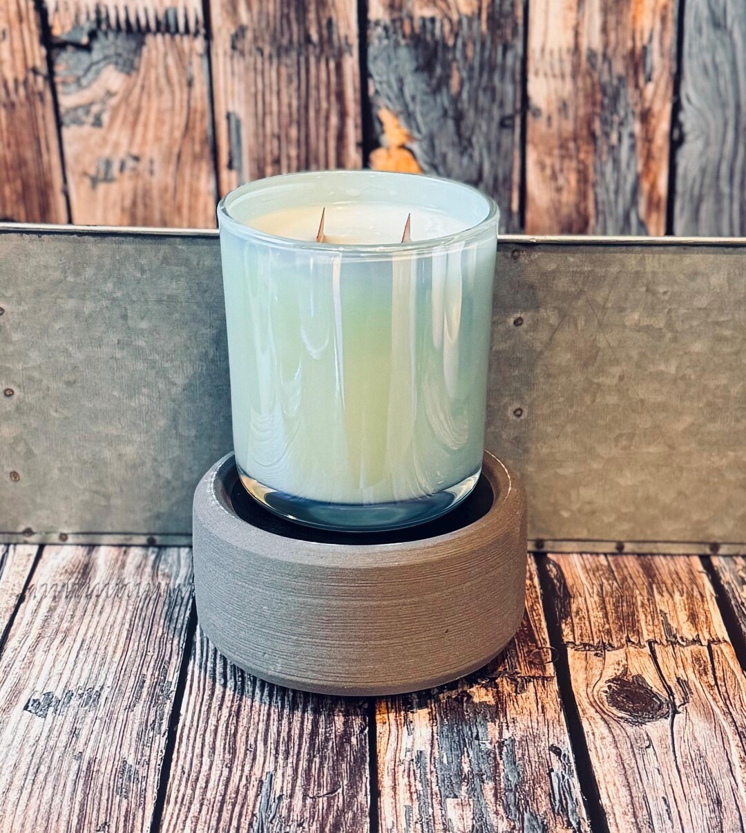 Woodwick Candle, Blue Irridescent Jar - Etsy
