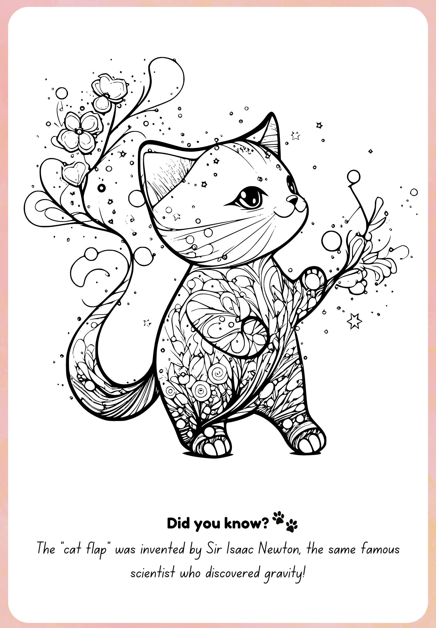 30 Coloring Pages of Cute Cats for Kids Facts and Did You - Etsy