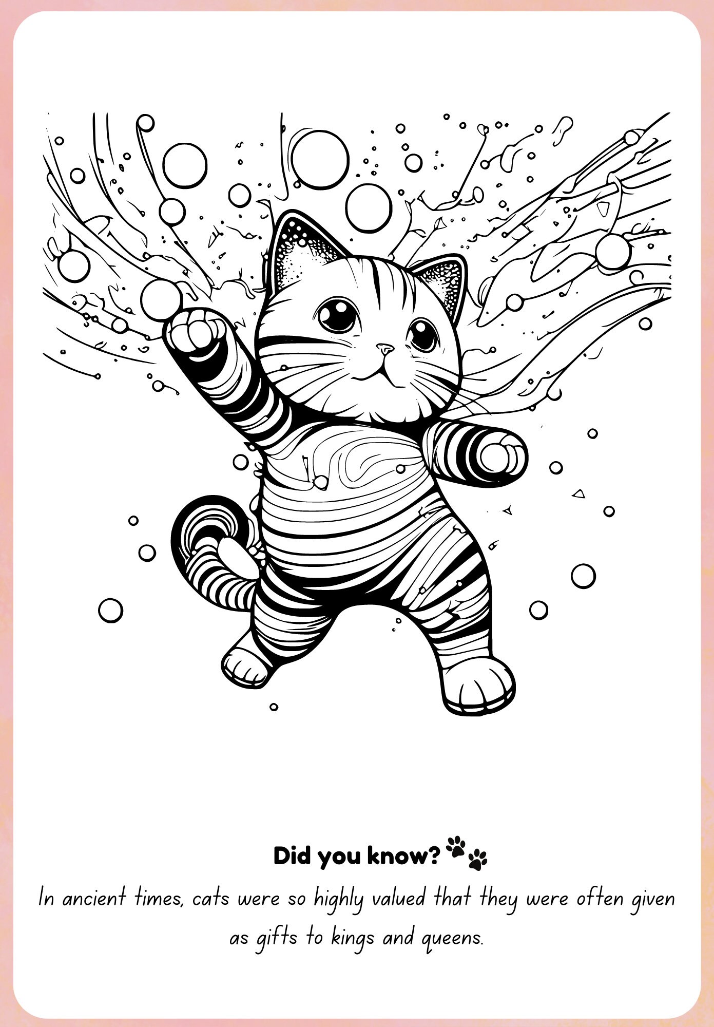 30 Coloring Pages of Cute Cats for Kids Facts and Did You - Etsy