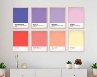 Pantone SUMMER Collection Wall Art Printable Bundle Set of 6 - Etsy