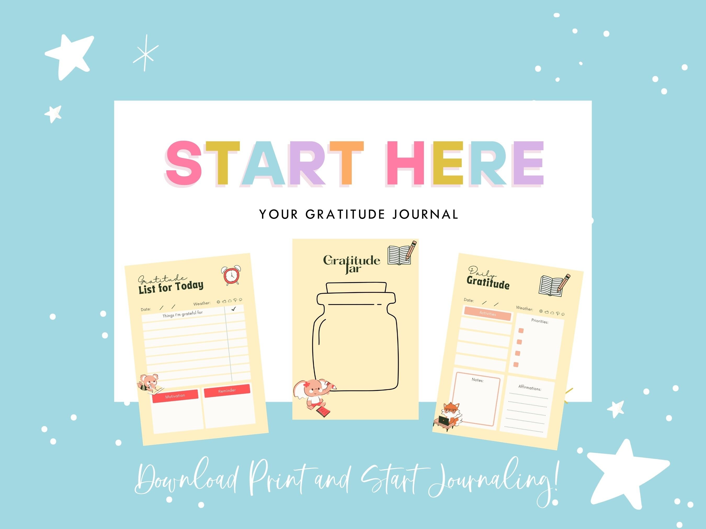 Gratitude Journal Printable Daily Mindfulness & Happiness - Etsy