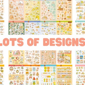 Cute Cartoon Sticker Sheet Bundle - Random Mix of Adorable Japanese ...