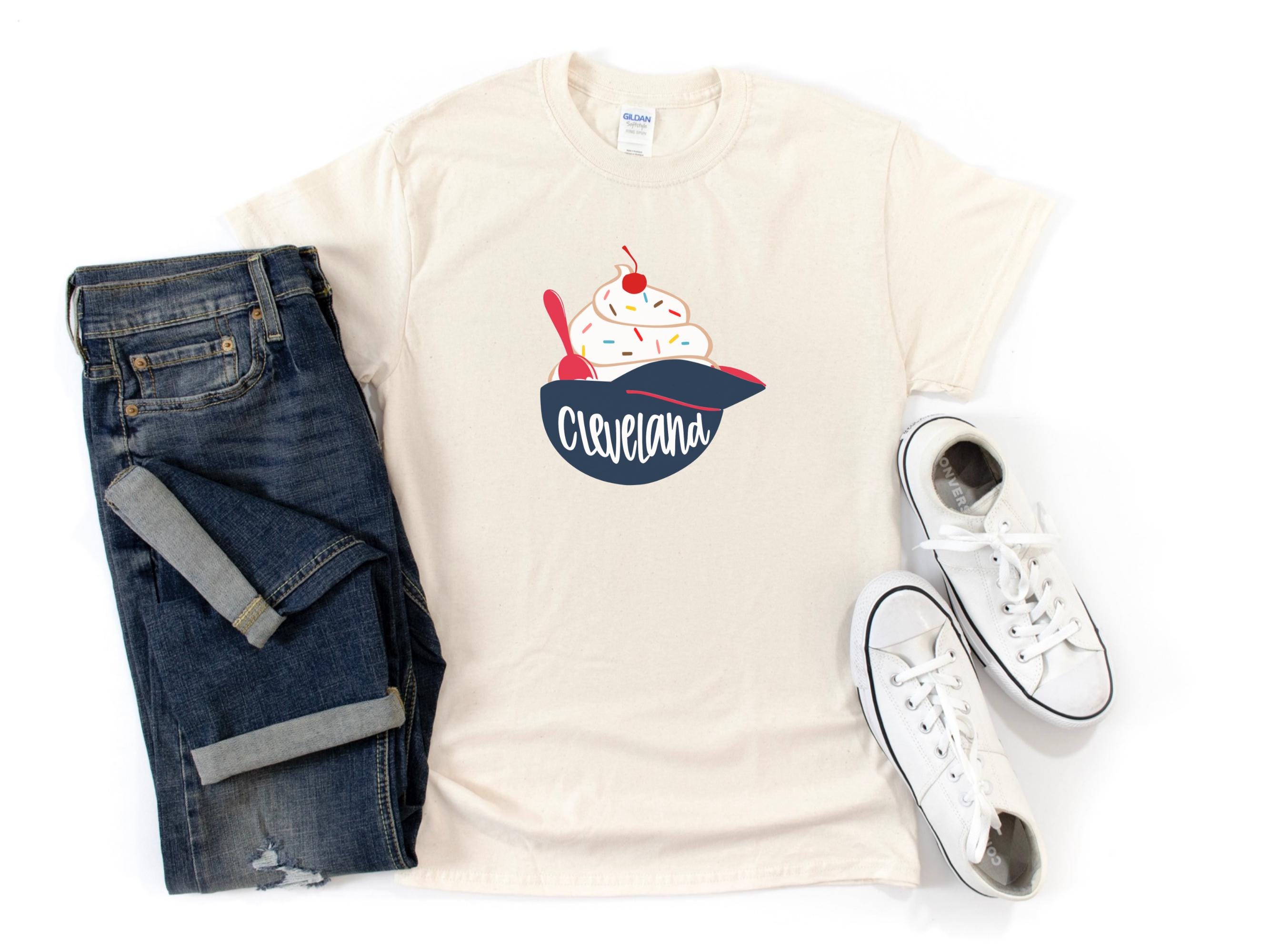 Cleveland Baseball Shirt, Cleveland Ice Cream Helmet Tee, CLE Baseball ...