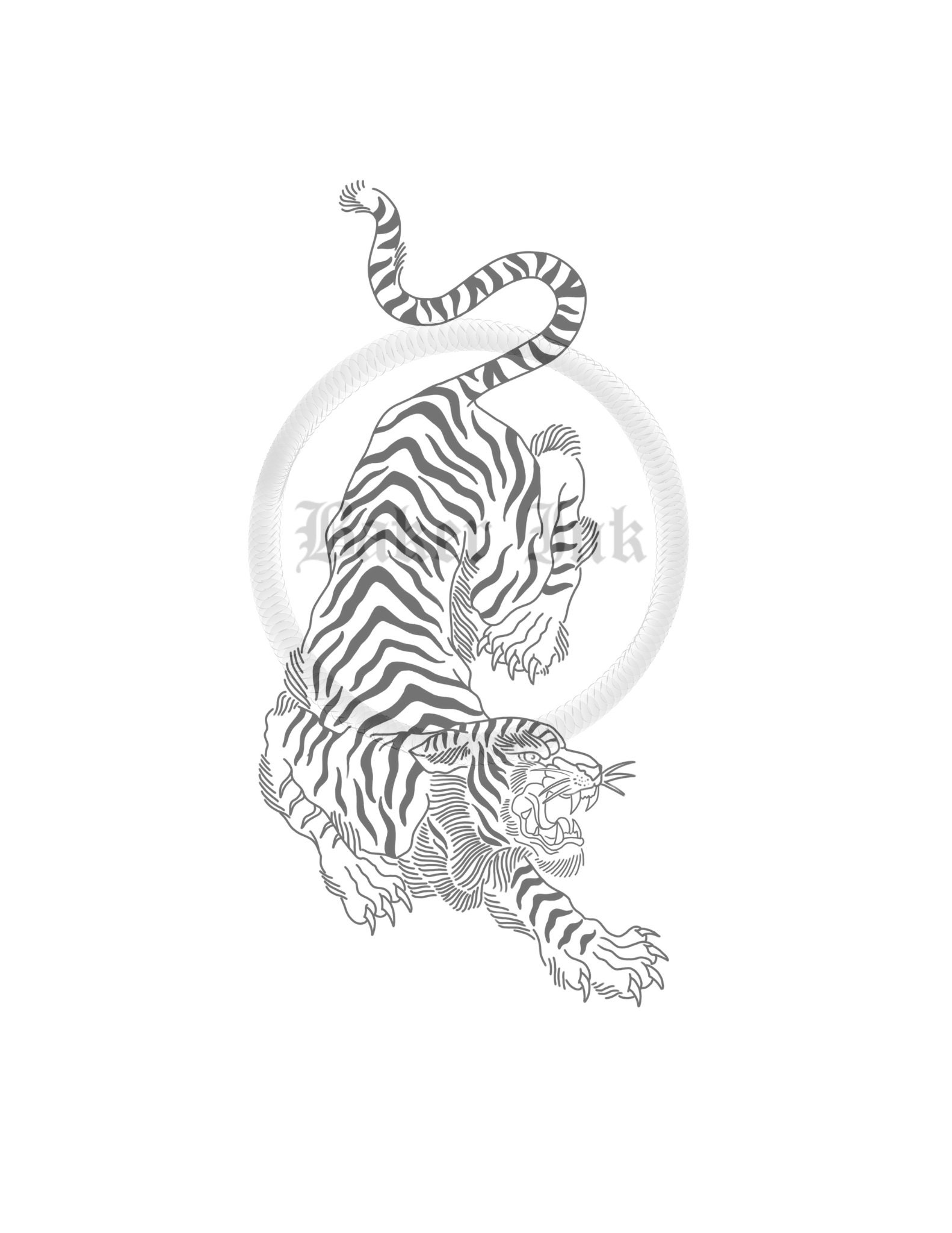 Prowling Tiger Tattoos