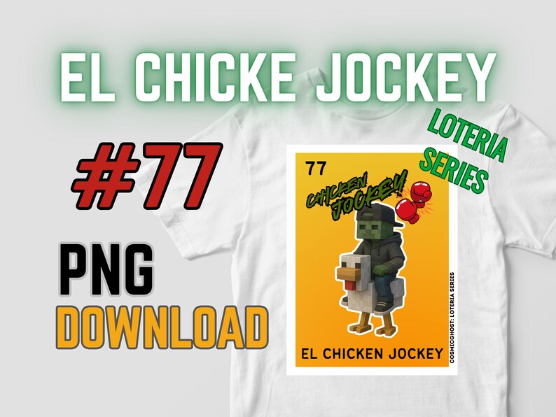 El Chicken - Mine - Loteria Series - Jockey - PNG Download - Design ...