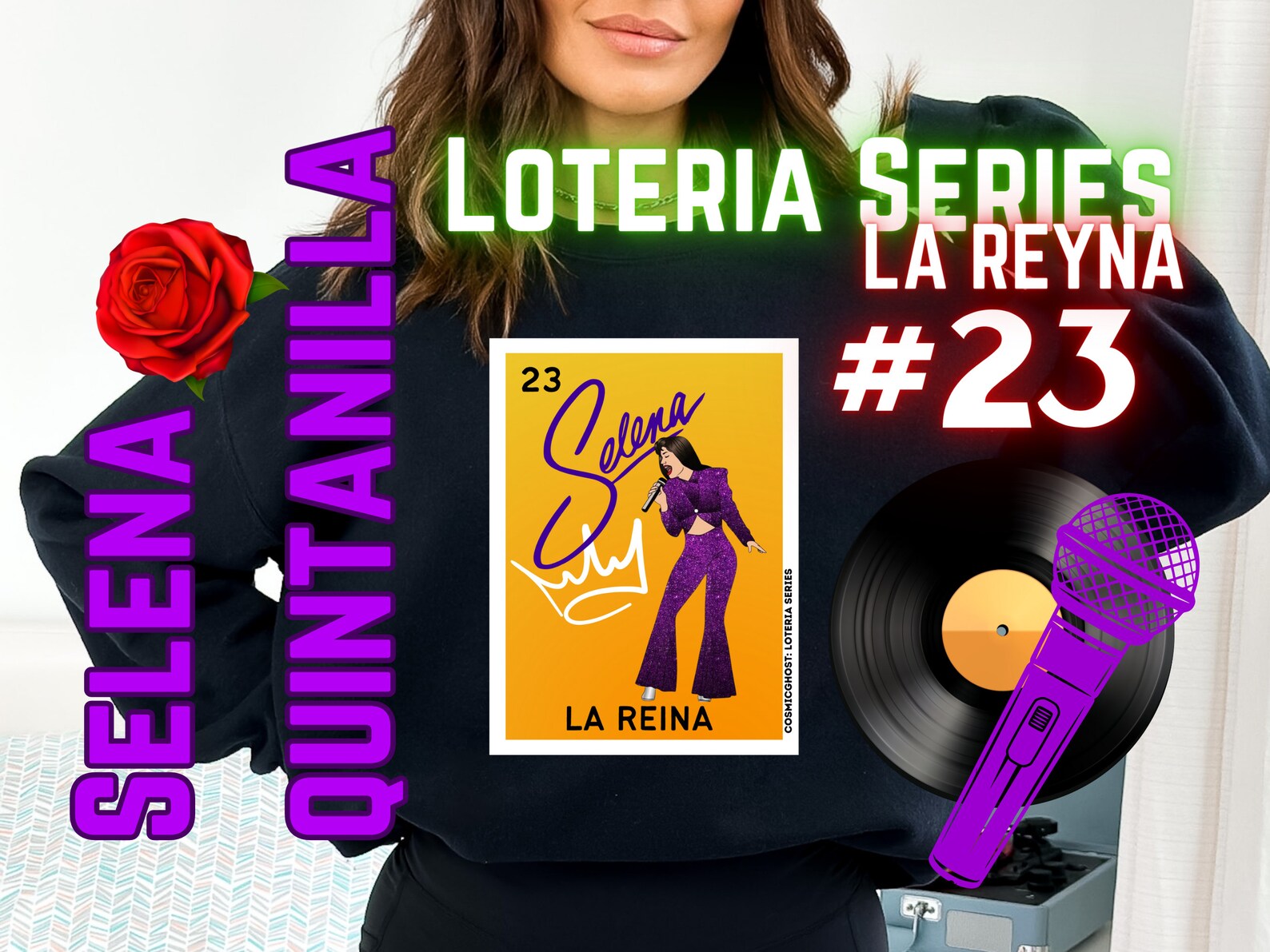 Selena Q PNG - Loteria Series - Selena T-shirt Design - La Loteria - La ...