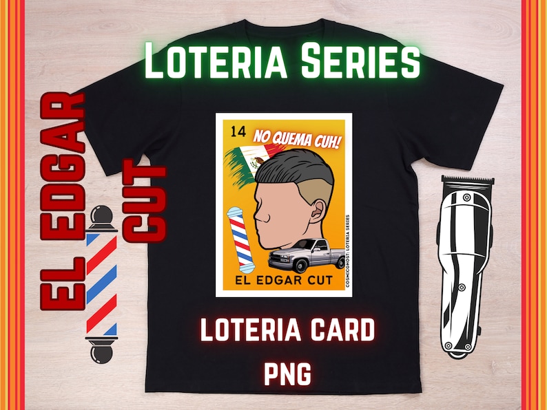 El Edgar Cut - La Loteria Card PNG - Loteria Series - La Loteria T ...