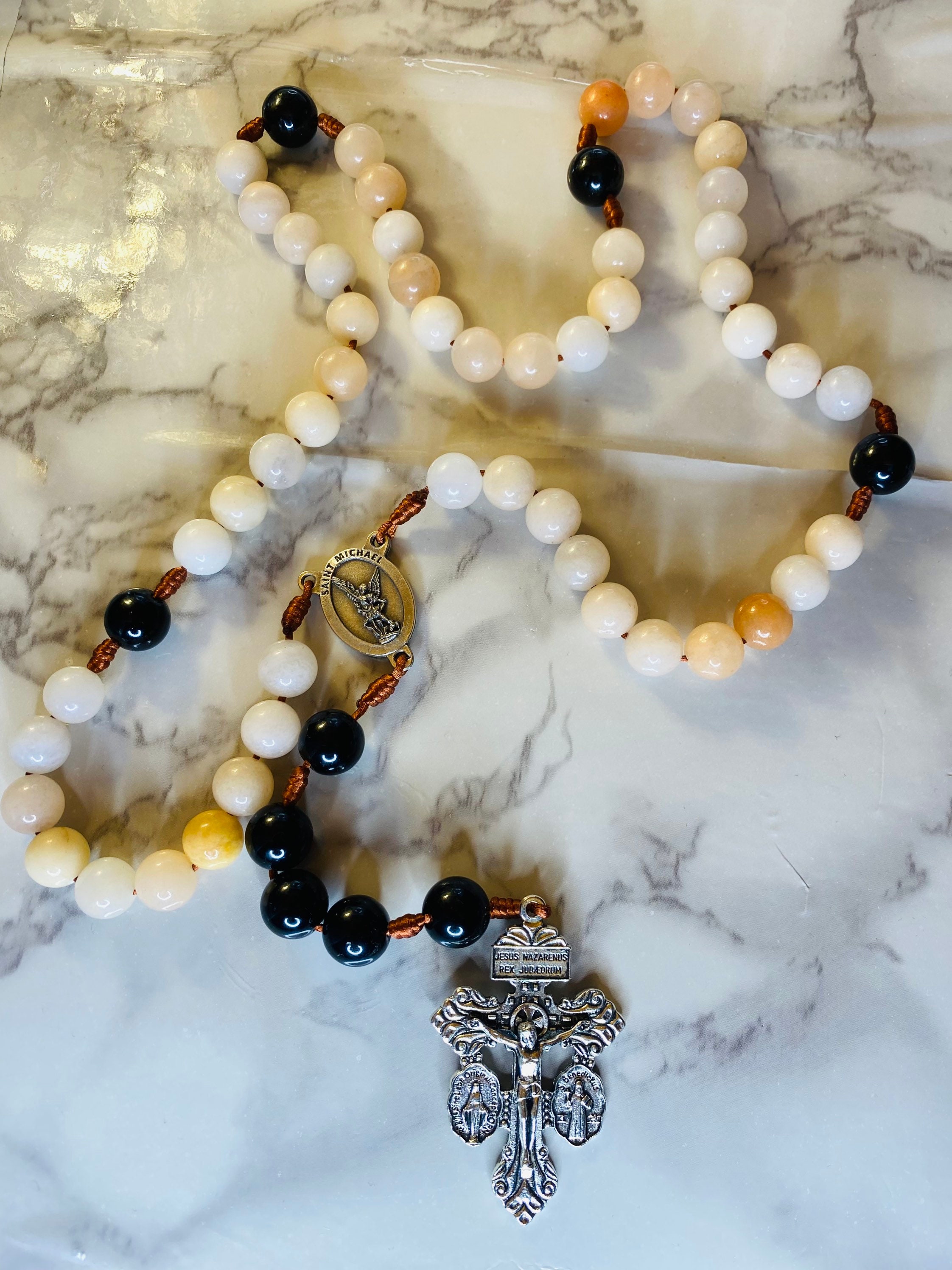 Saint Michael Rosary Miraculous Medal Pardon Rosary Rosary Handmade ...