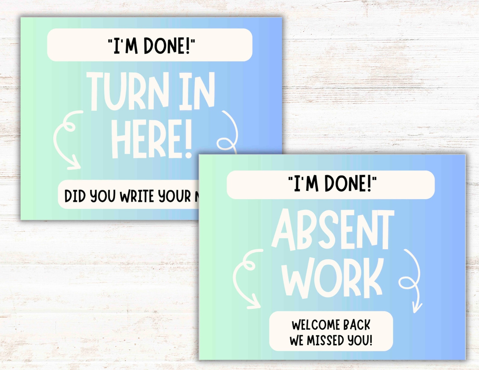 EDITABLE Classroom Turn in Basket Label, Absent Work Label, Turn in ...