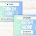 EDITABLE Classroom Turn in Basket Label, Absent Work Label, Turn in ...