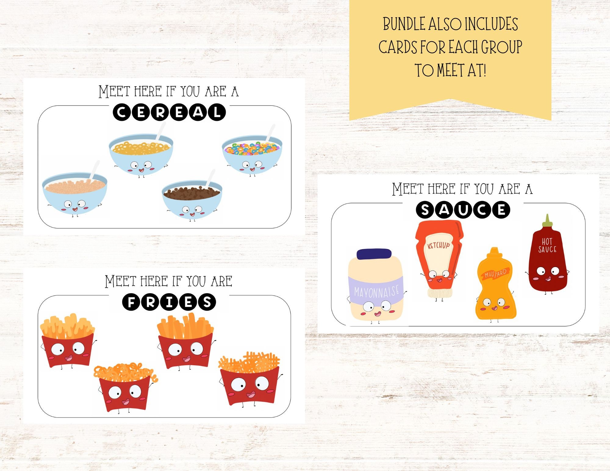 INSTANT DOWNLOAD Classroom Partner and Group Work Cards, Partner Cards ...