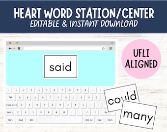 Irregular Heart Word Assessment: Kindergarten | Created to Align With ...