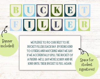 PRINTABLE Classroom Bucket Filler Poster, Classroom Decor, Uplifting ...