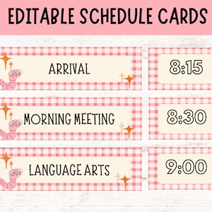 EDITABLE & PRINTABLE Classroom Schedule Cards, Homeschool Schedule ...