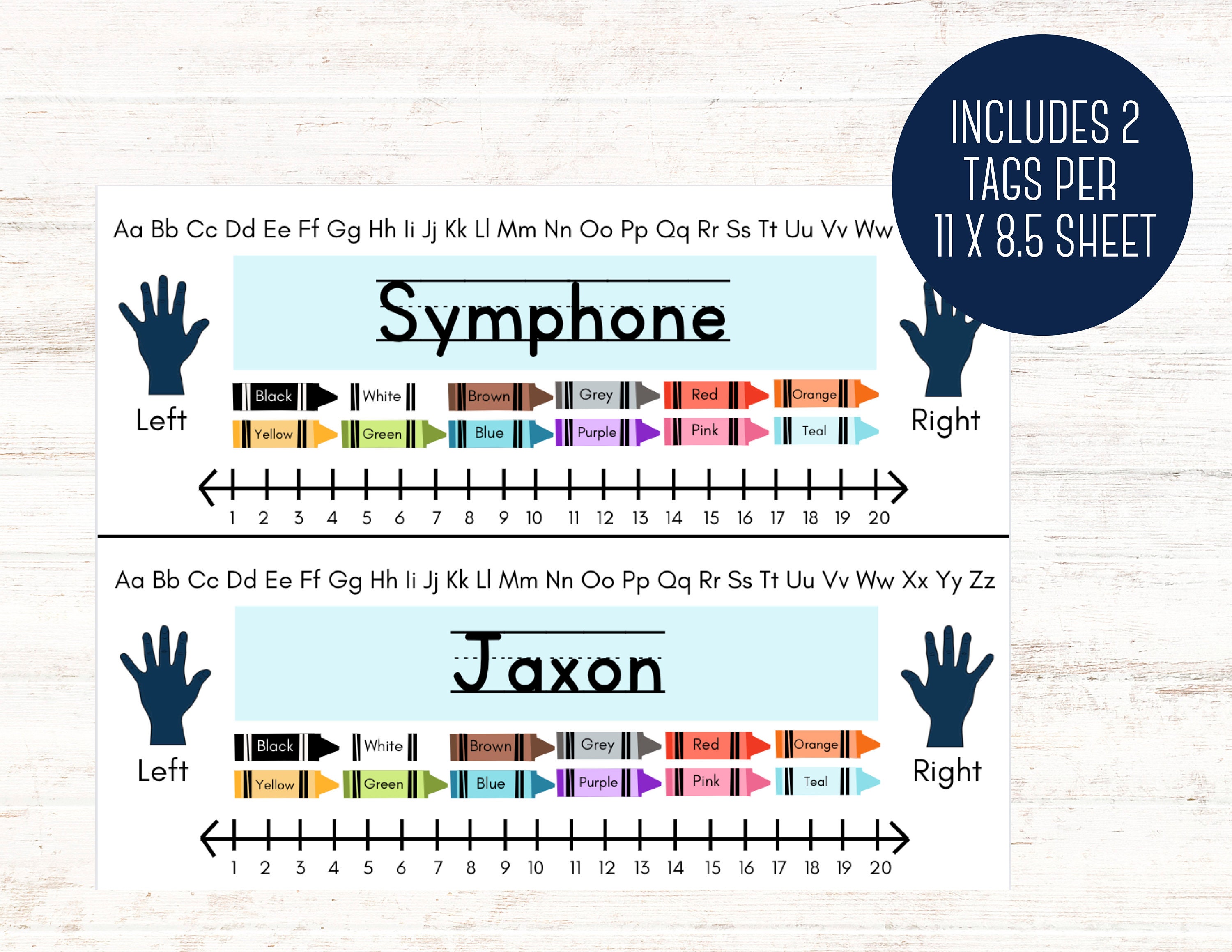 Editable Desk Name Tags for Elementary Classrooms, Includes Alphabet, 1 ...