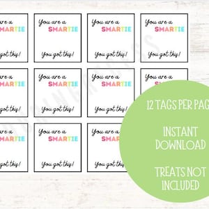PRINTABLE Student Motivation Treat Tag, State Testing Motivation ...
