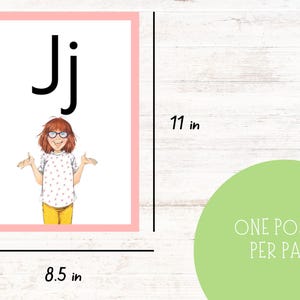 Children's Book Character Alphabet Posters, Age Appropriate Font ...