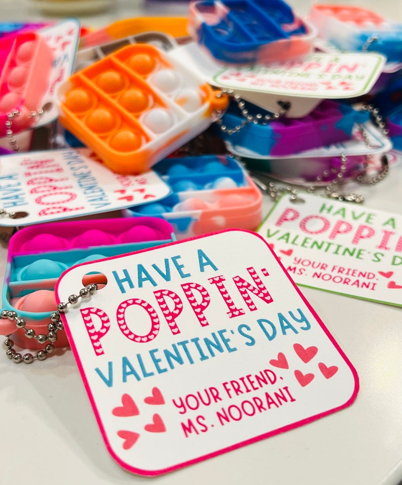PRINTABLE Valentines Day Gift Tags, Pop-it Gift Tags, Popit Gift ...