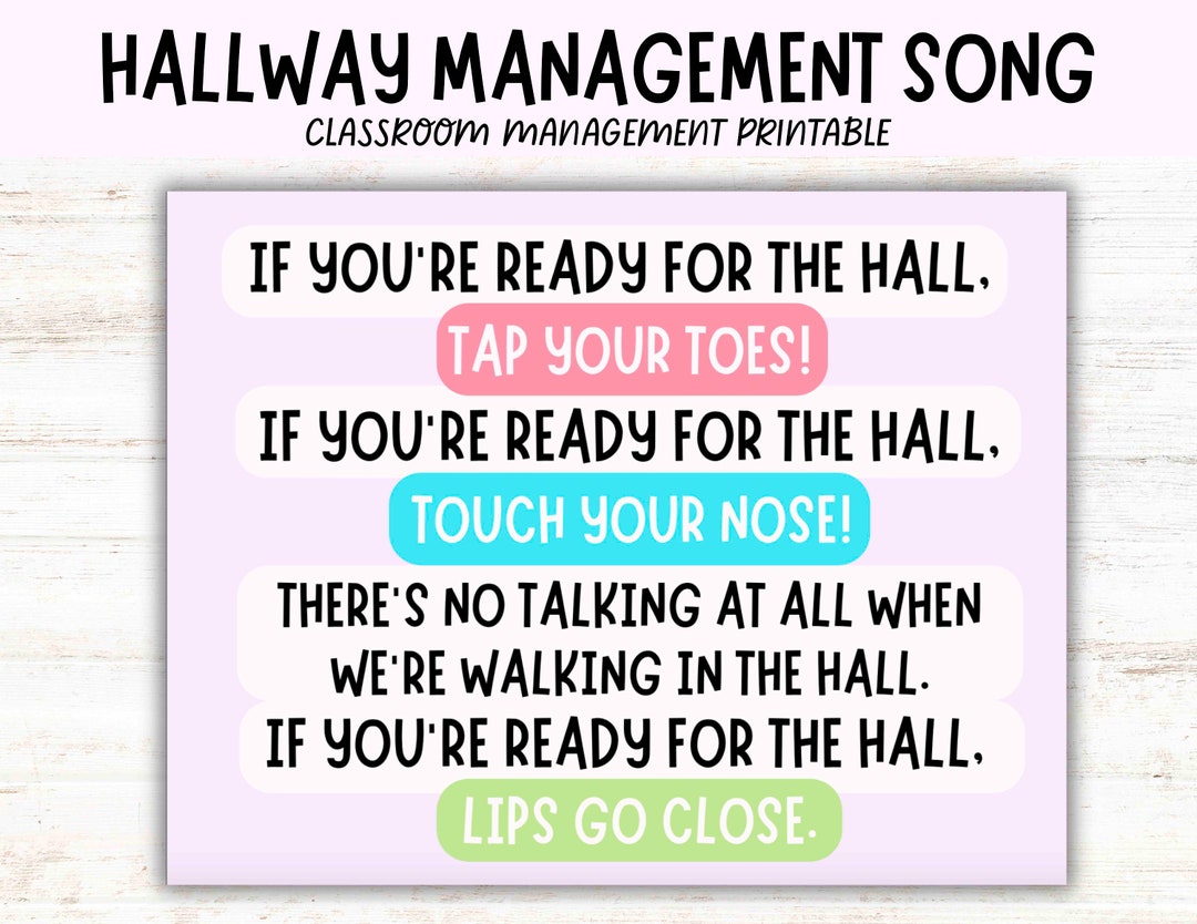 Classroom Management for Getting in Line, Hallway Expectations Display ...