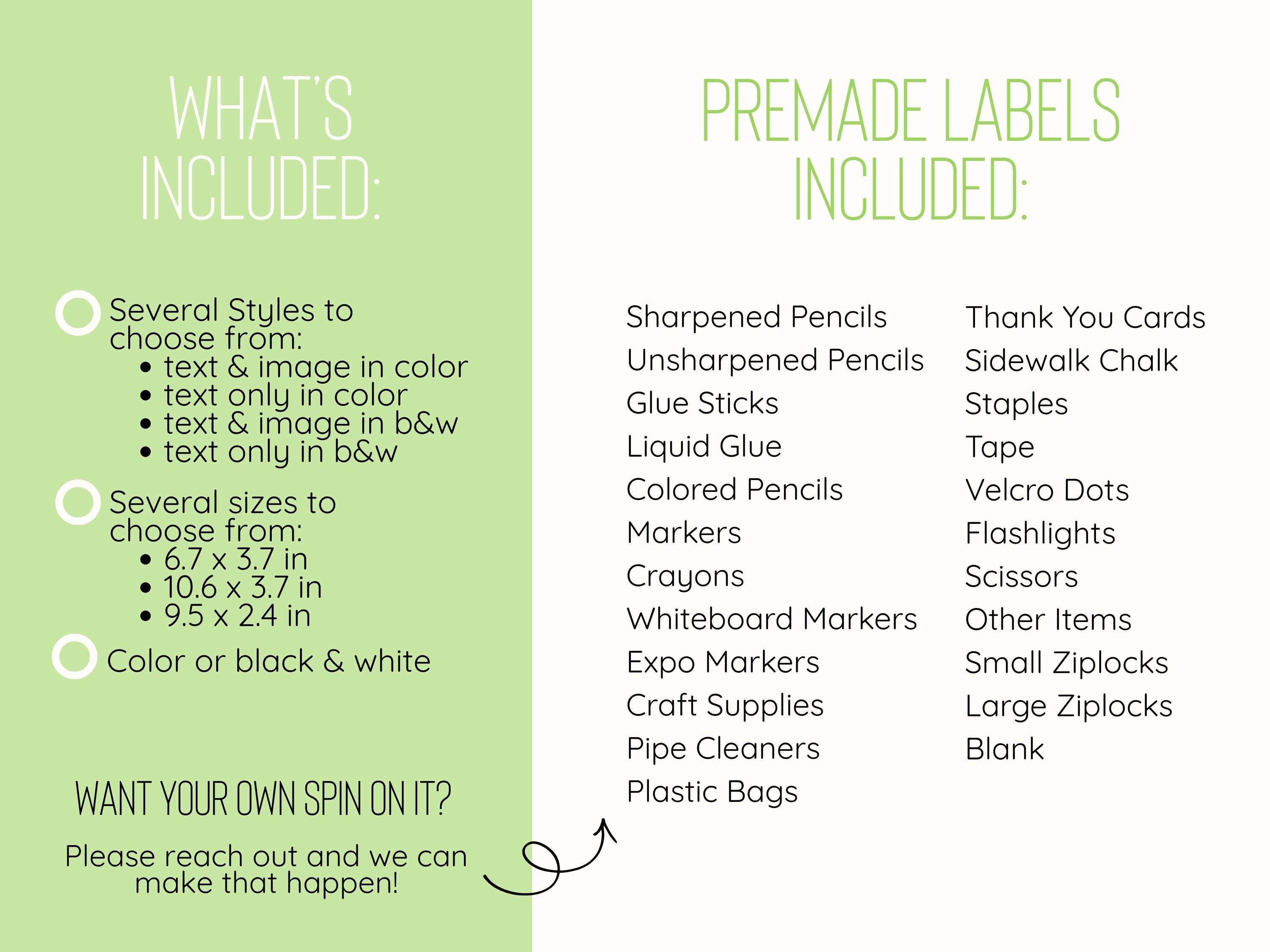 Editable Classroom Supply Labels, Student Supply Organization, Labels ...