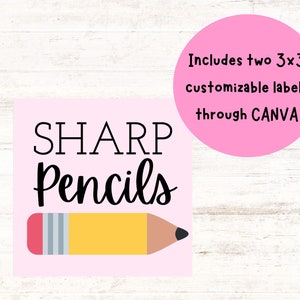 EDITABLE Classroom Pencil Management, Class Labels, Sharp and Dull ...