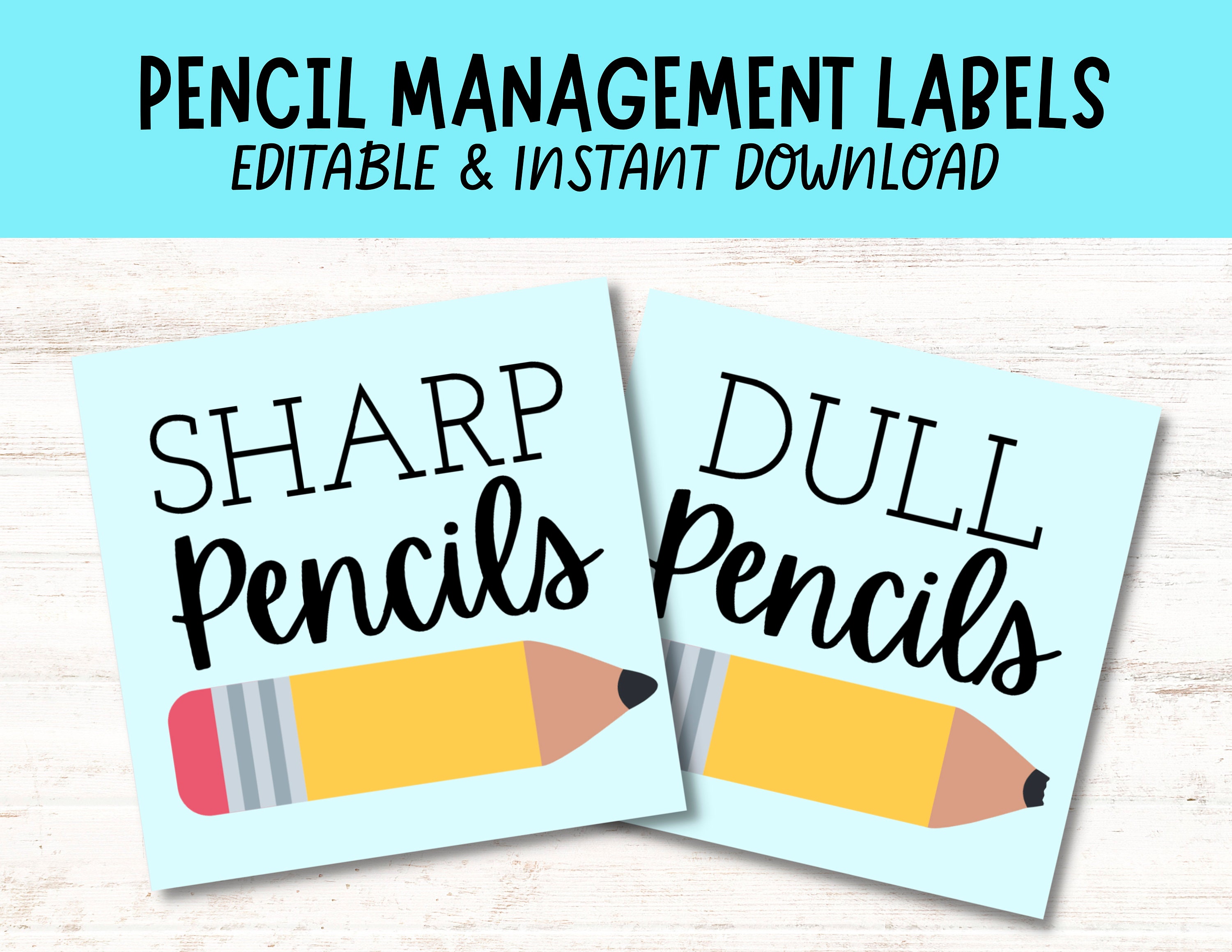 Sharp Dull Pencil Label
