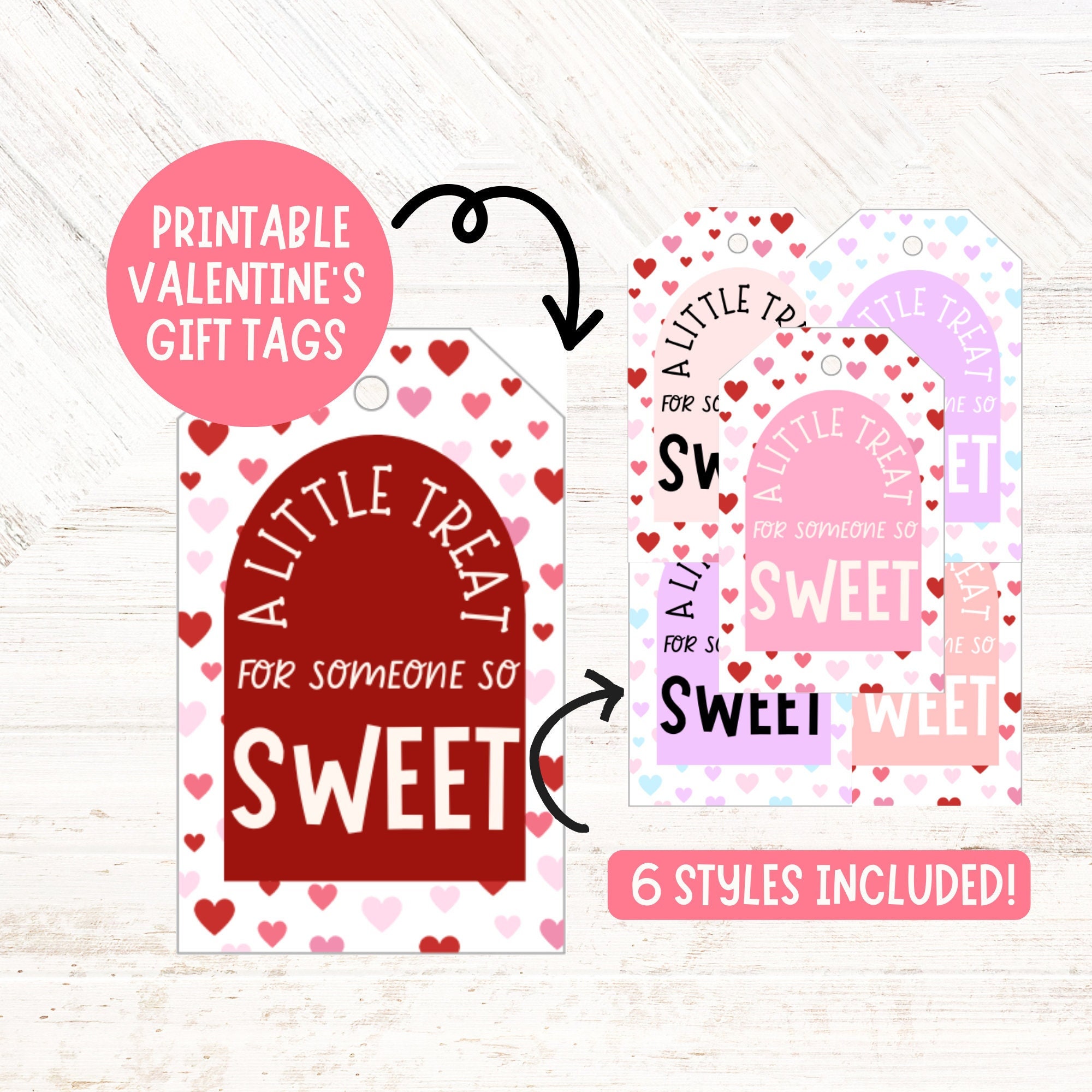 Valentine's Day Gift Tags, Printable Classroom Gift Tags, Valentine's ...