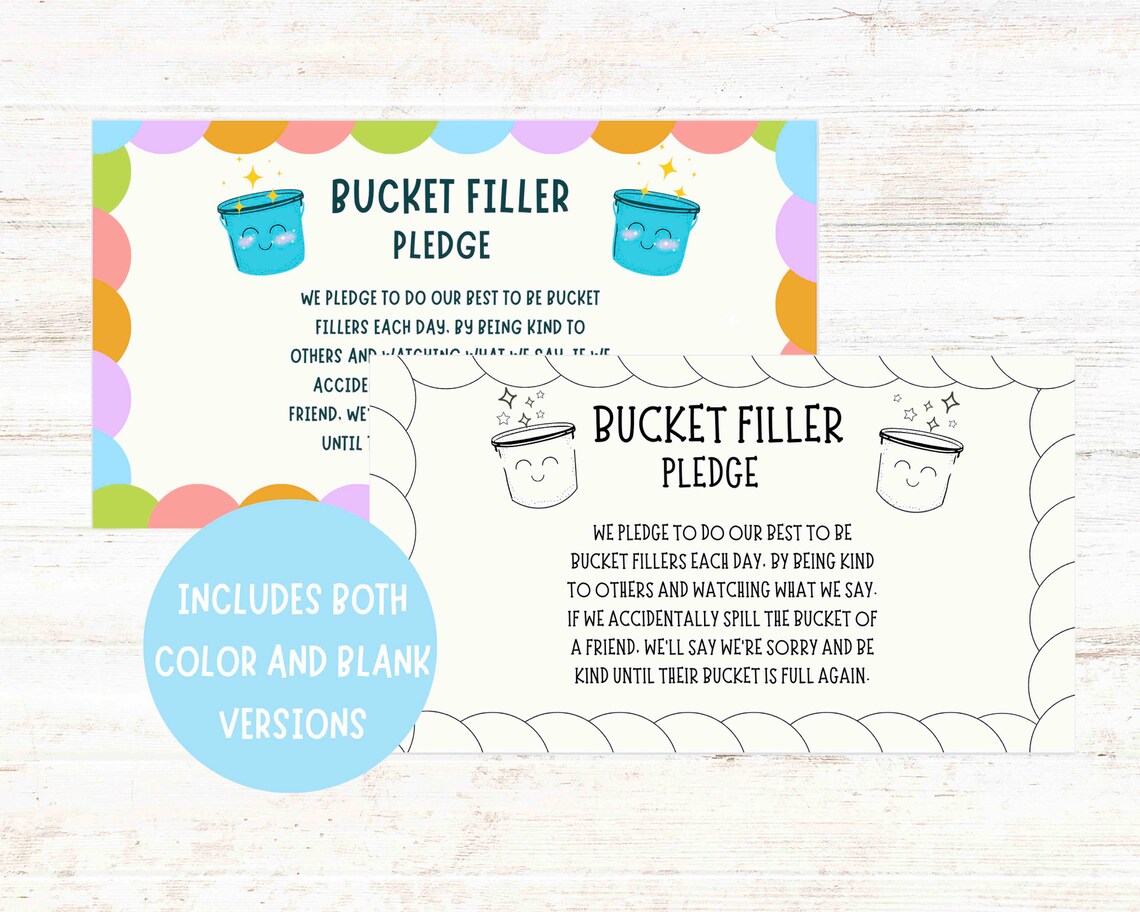 PRINTABLE Classroom Bucket Filler Poster, Classroom Decor, Uplifting ...