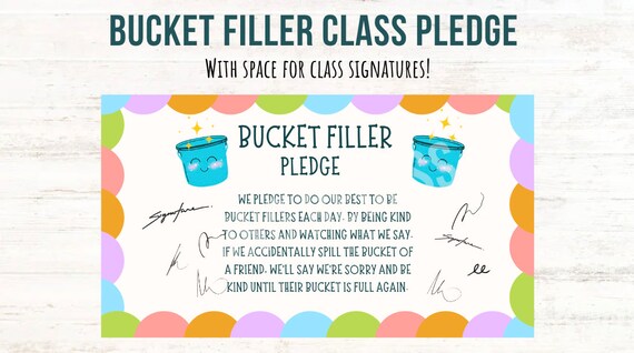 Bucket Filler Pledge