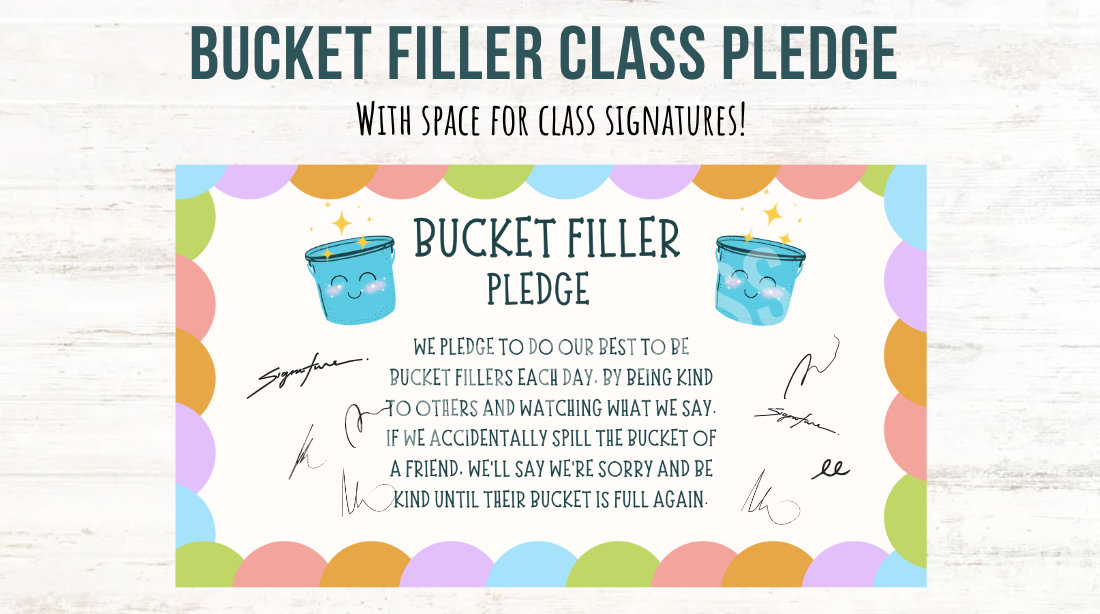 PRINTABLE Classroom Bucket Filler Poster, Classroom Decor, Uplifting ...